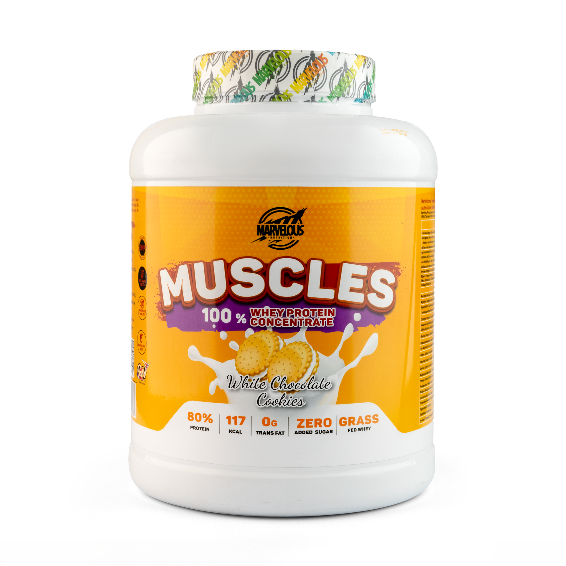 Marvelous Nutrition Muscles 100%Whey Protein Concentrate-67Serv.-2KG ...